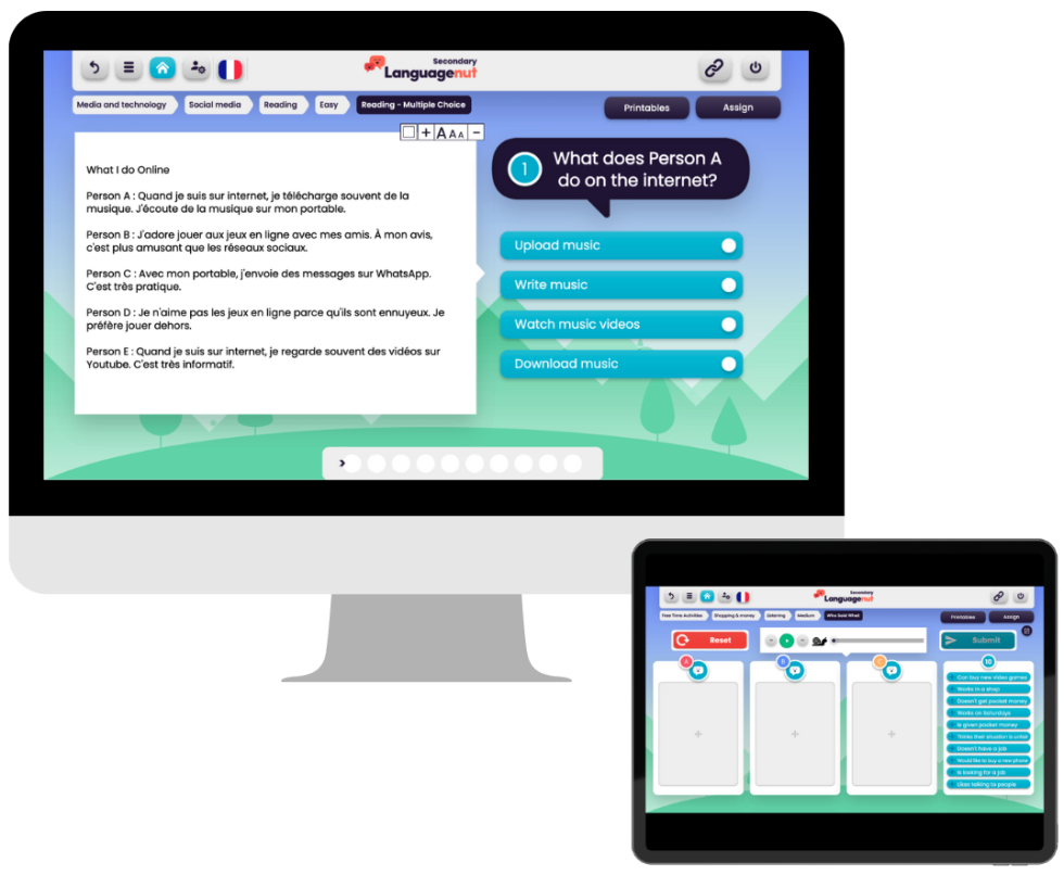 Languagenut Secondary | Digital Language Learning Resources